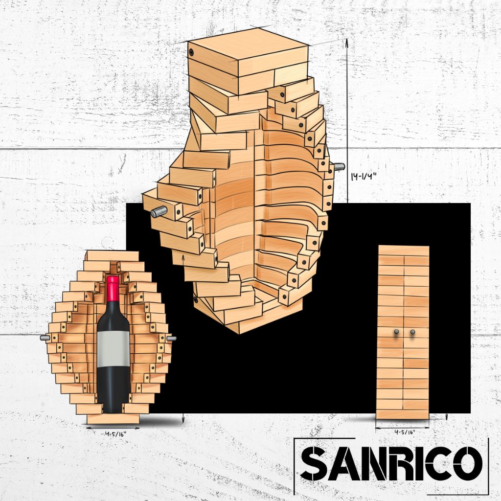 SANRICO™ Wooden Bottle Box Project – BOXACY